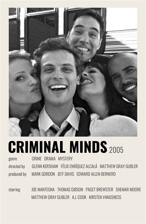 Criminal Minds Polaroid Tv Show Poster Artofit