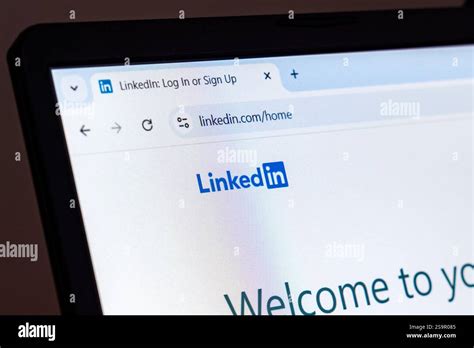 New York Usa January 22 2025 Linkedin Login Page Displayed On