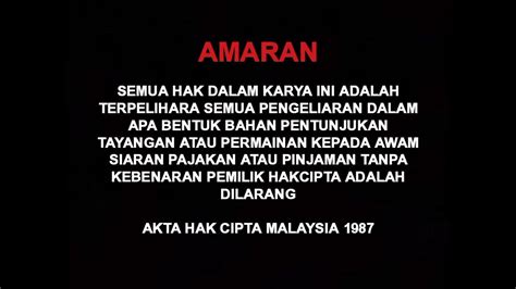 Pg 13 Classification And Warning Screen Malay Youtube