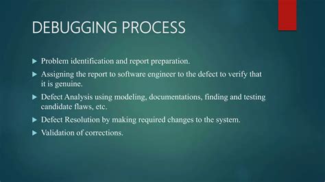 presentation on debugging pptx programming languages computing