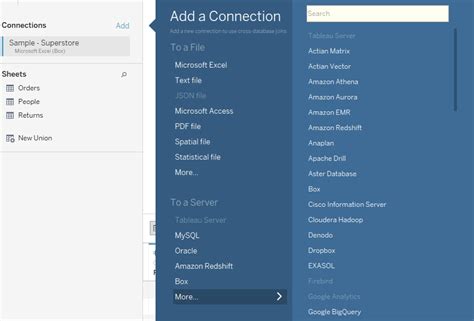 Tableau 105 Features Direct File Connection To Box