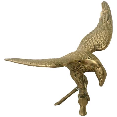 20th Century Solid Brass Perched Eagle Sculpture For Sale At 1stdibs