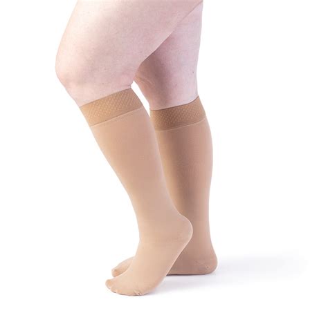 Sigvaris Secure 552 Womens Closed Toe Knee Highs Wsilicone Band 20