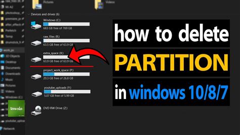 How To Delete Drive Partition In Windows TECWALA YouTube