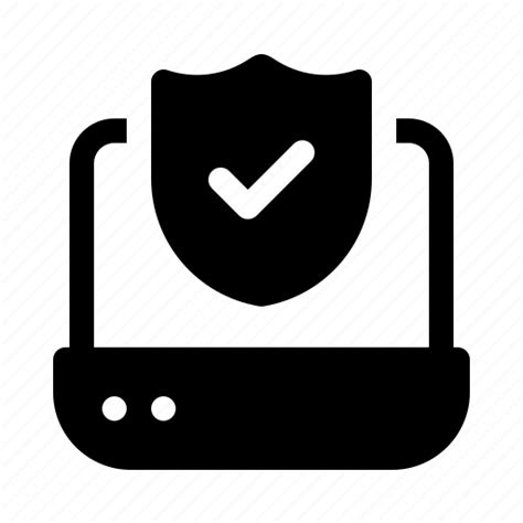 Insurance Protection Security Shield Laptop Icon Download On