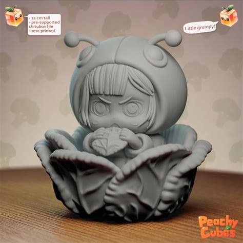 👧 Little Grumpy Chibi Girl・ 3d File For 3d Printing・cults