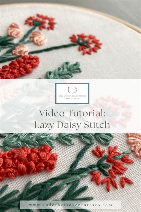 Leaf Stitch Tutorial With Video And Other Adventures Embroidery Co