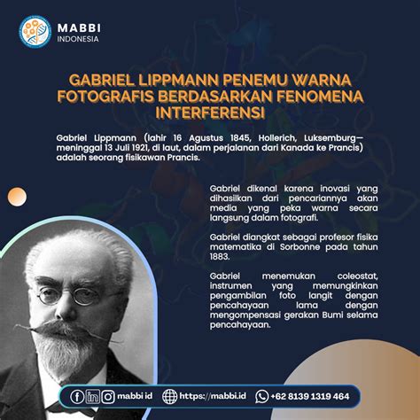 Gabriel Lippmann Penemu Warna Fotografis Berdasarkan Fenomena Interferensi Masyarakat