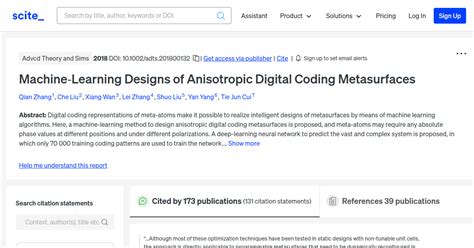 Machine‐learning Designs Of Anisotropic Digital Coding Metasurfaces