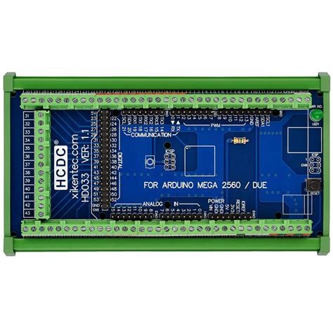 Din Rail Mount Pinout Breakout Terminal Block Module For Arduino Mega