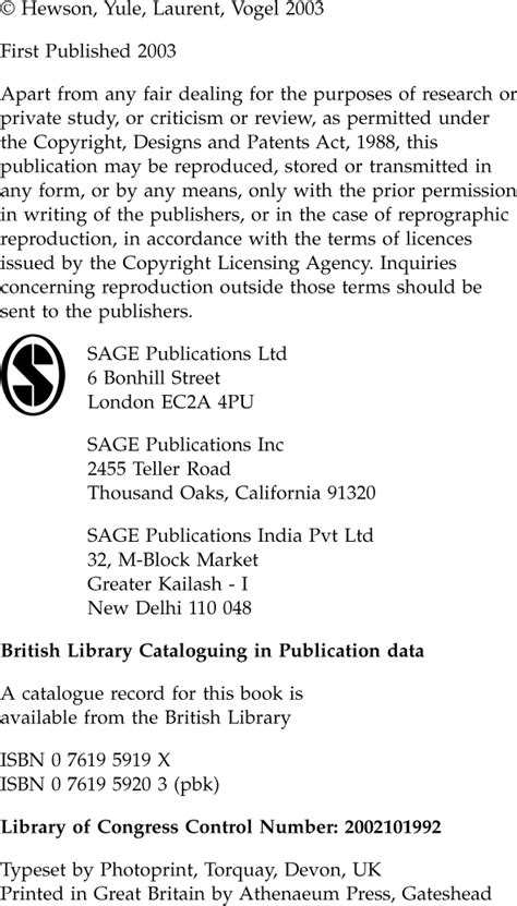 Sage Research Methods Internet Research Methods