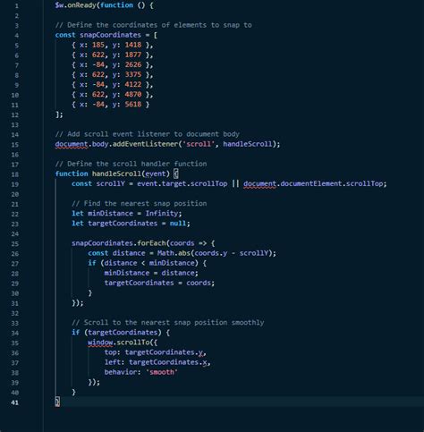 Snap Scrolling Coding Issue Rwix