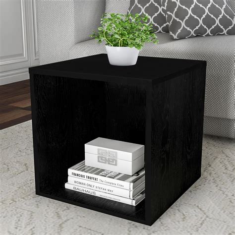 lavish home end table stackable contemporary minimalist modular cube