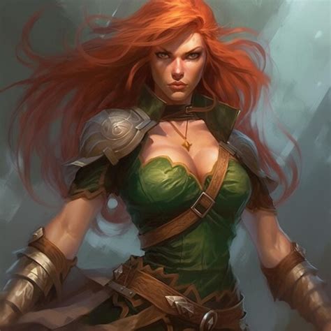 Premium Ai Image Female Worrior Animated Illustration