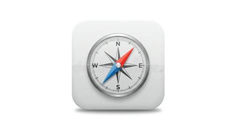 A Digital 3d Rendering Of A Modern Compass Icon Features A Classic