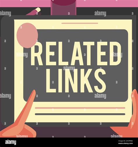 Conceptual Caption Related Links Internet Concept Website Inside A