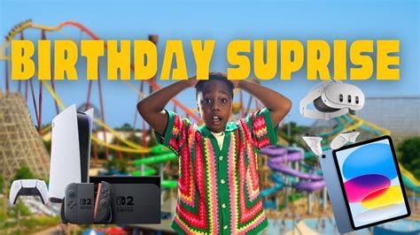 Prince Davids Birthday Surprise He Got A Ps5 Theme Park Day Youtube