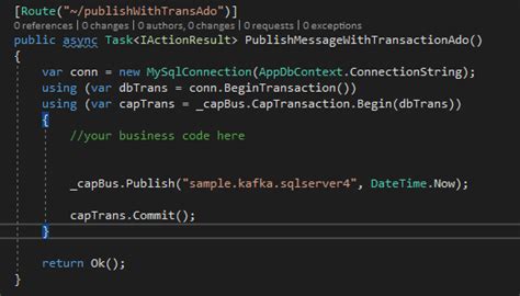When The Transaction Fails The Message Is Still Sent Issue Dotnetcore CAP GitHub