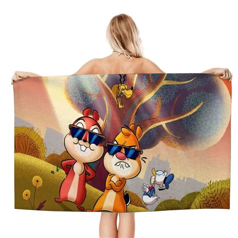 Chip N Dale Ts Beach Towel For Women Girl Birthday Inspired Fan