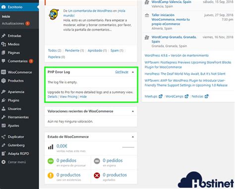 error log monitor para wordpress