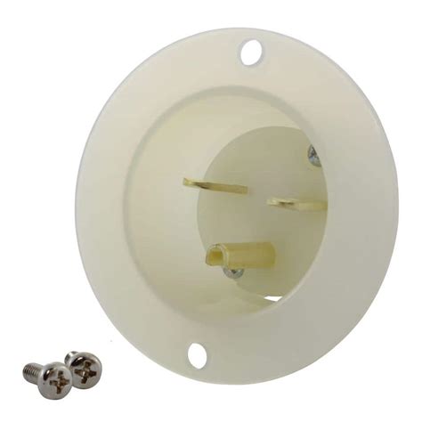 Ac Works 15 Amp 250 Volt Nema 6 15p Flanged Power Input Inlet Asin615p
