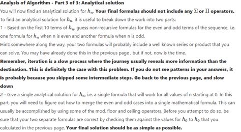 Solved Analysis Of Algorithm Part Of Recursive Chegg