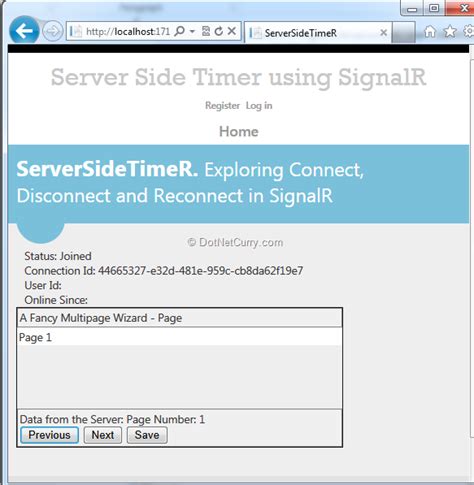 Server Side Timer In An Aspnet Mvc Application Using Signalr Dotnetcurry