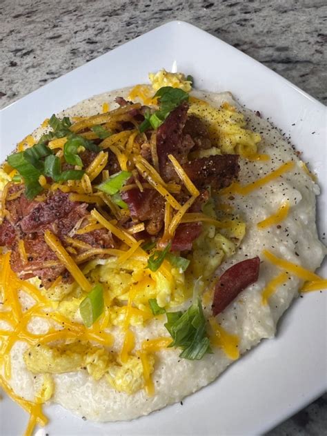 Loaded Breakfast Grits😍😍🔥🔥 Breakfast Bowls Recipe Food Therapy Food