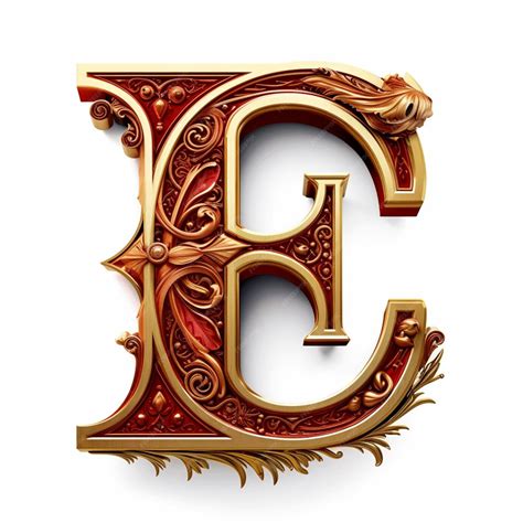 A Close Up Of A Fancy Letter E With A Fancy Design Generative Ai Premium Ai Generated Image