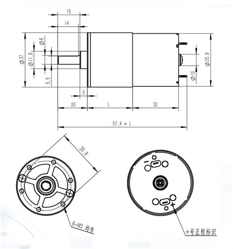 ZGA37-3530 12 вольт Мотор 12 v dc Электродвигатель 12 v dc мотор-редуктор