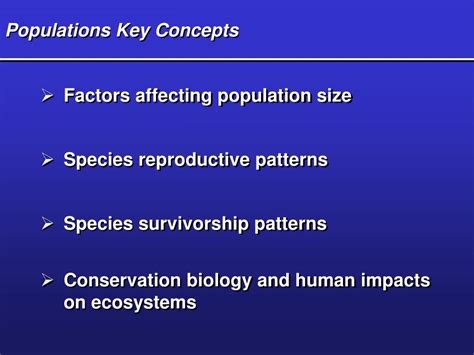 Ppt Populations Key Concepts Powerpoint Presentation Free Download
