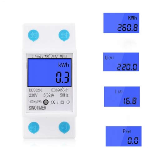 DDS L LCD Digital Display Energy Meter V AC Hz Single Phase Backlit Display Wattmeter