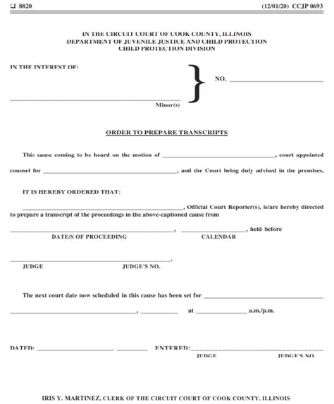 Court Transcripts Templates Pdf Download Fill And Print For Free