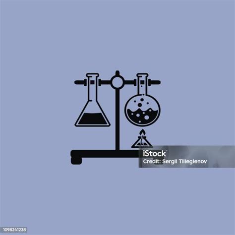 화학의 테스트 튜브 아이콘 고립 된 기호 및 응용 프로그램 웹 및 디지털 디자인에 대 한 평면 스타일 건강관리와 의술에 대한