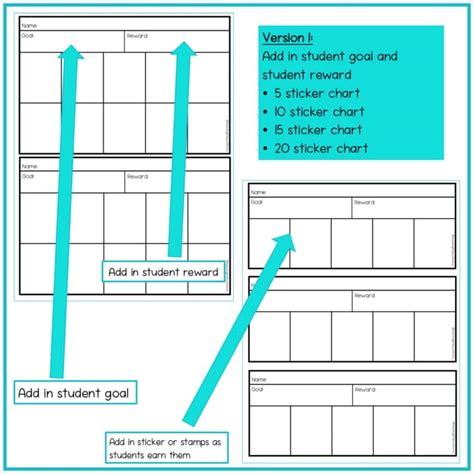 Sticker Reward Charts Positive Behavior Incentives Tpt