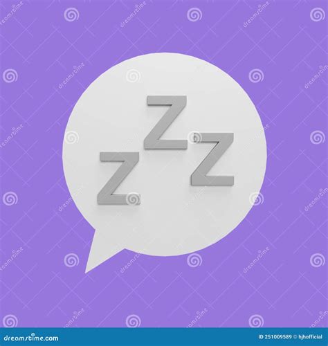 Zzz Sleeping D Icon Model Cartoon Style Concept Render Illustration Stock Illustration