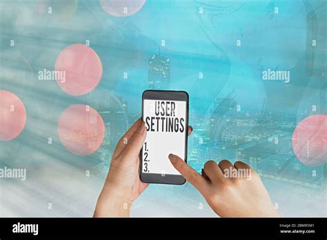 Conceptual Hand Writing Showing User Settings Concept Meaning