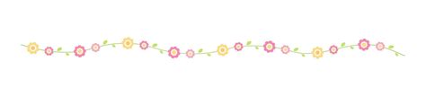 Cute Spring Floral Divider Borders Springtime And Easter Flower