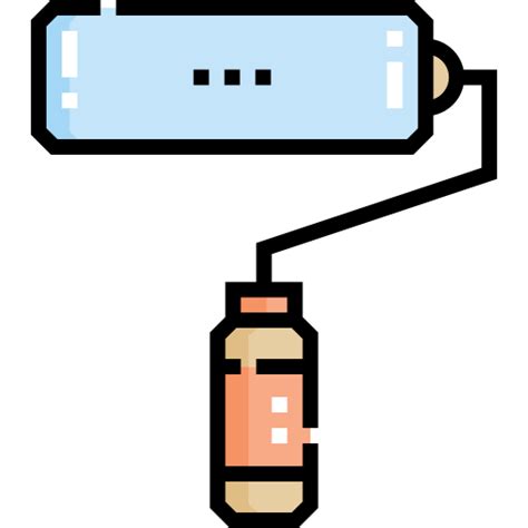 Roller Brush Detailed Straight Lineal Color Icon