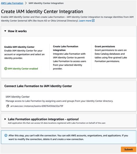 Lake Formation과 Iam Identity Center 연결 Aws Lake Formation