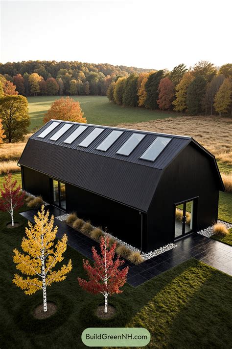 25 Black Barndominiums In New Englands Fall Foliage Beauty
