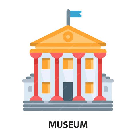 Premium Vector Museum Icon Simple Museum Colored Flat Icon On