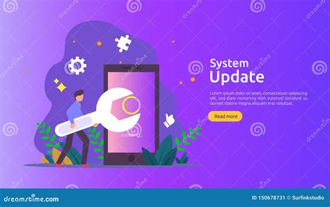 Operation System Update Progress Concept Data Synchronize Process And