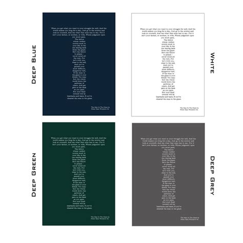 The Man In The Glass By Dale Wimbrow Poem Print Spin Collective