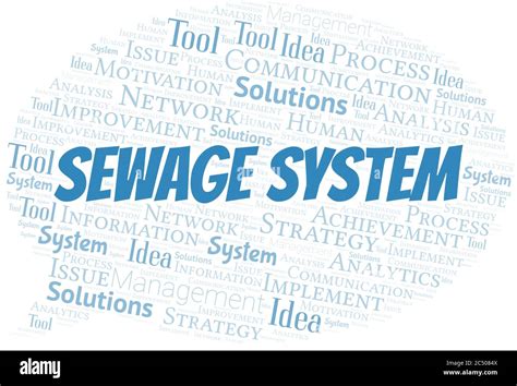 Sewage System Typography Vector Word Cloud Wordcloud Collage Made With