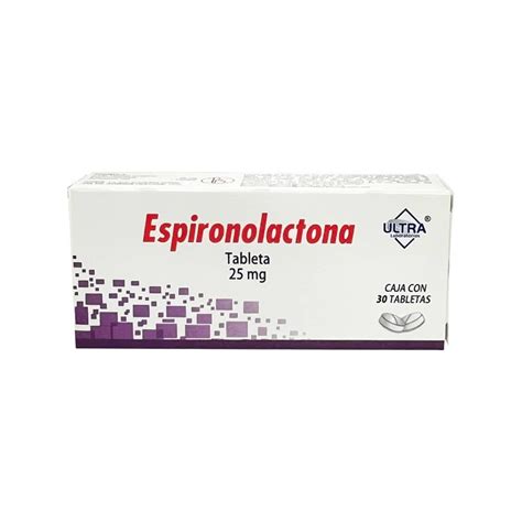 Espironolactona Ultra 25 Mg Con 30 Tabletas Walmart En Línea