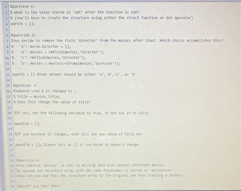 Solved The Following Function Takes In A Structure Array Of Chegg Com