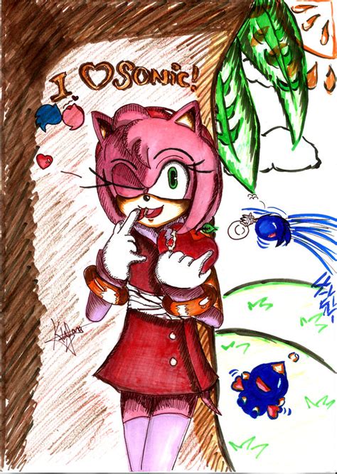 Sonic Boom Amy Rose Eating Apple~ By Kentaglitch17 On Deviantart