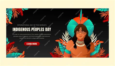 Premium Vector Indigenous Peoples Day Celebration Horizontal Banner