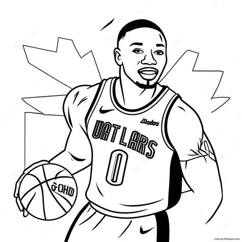 Damian Lillard Coloring Page 37843 29927